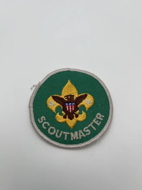 VINTAGE BSA BOY Scouts Of America Green and White Scoutmaster Position ...