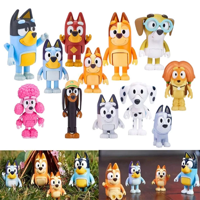 BLUEY FAMILY & Friends Action Figure Set 8/12 Pieces Official ...