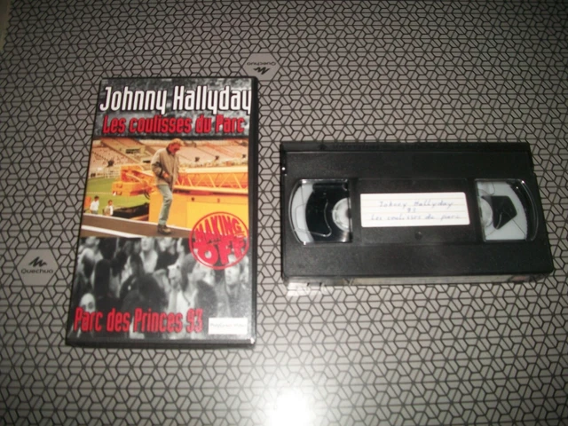 CASSETTE VIDÉO, VHS, Johnny Hallyday, parc des princes 93, les coulisses du parc EUR 7,00 ...