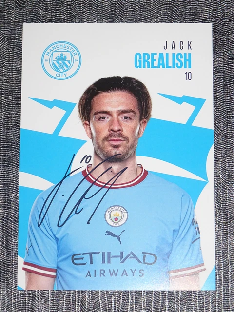 JACK GREALISH 2023 Manchester City club player card (printed signed ...
