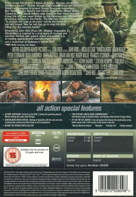 WINDTALKERS (2002) DVD, Collector Edition, Nicolas Cage, Adam Plage ...