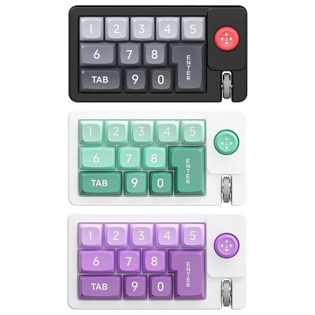 MINI USB-C MECHANICAL Numeric Keypad RGB Backlight Wired 13 Key Numpad ...