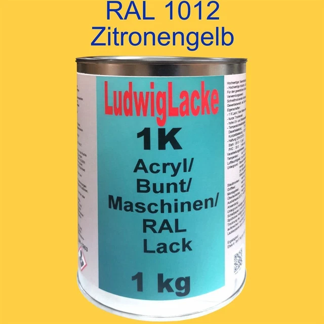 1K ACRYLLACK BUNTLACK Maschinenlack Farblack Rallack Mat Ludwiglacke ...