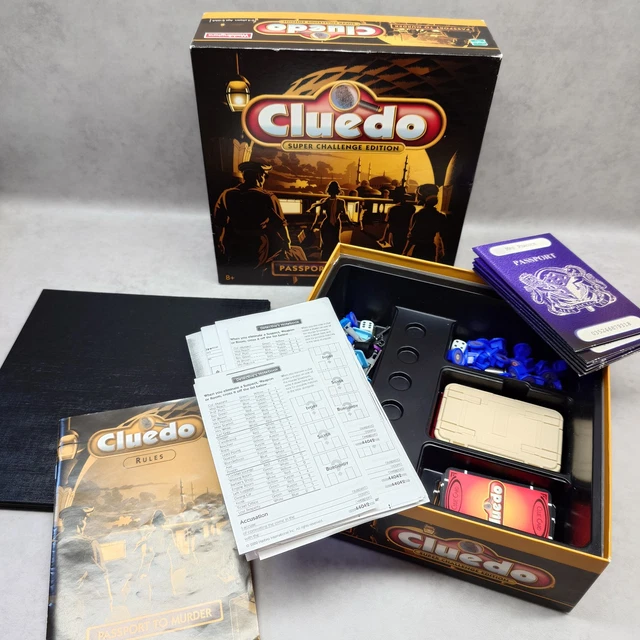 CLUEDO GIOCO DA Tavolo Super Challenge Edition Passaporto per Omicidere ...