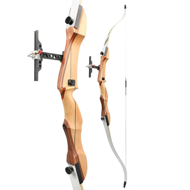 TAKEDOWN WOODEN RECURVE Bow 66 68 70 Inch Target 14-40lbs Archery Set ...