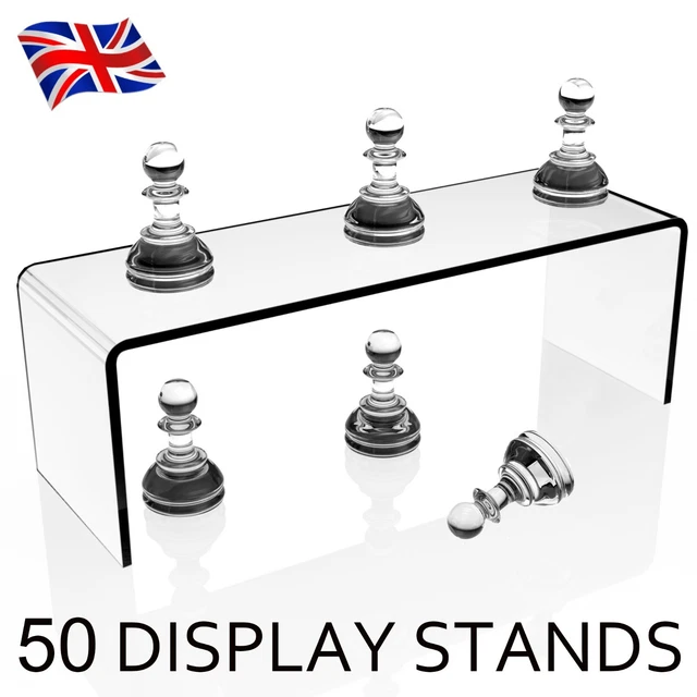 PERSPEX DISPLAY RISERS Plinths Shelves Bridges Stands-Collectables Art Organizer £7.16 - PicClick UK