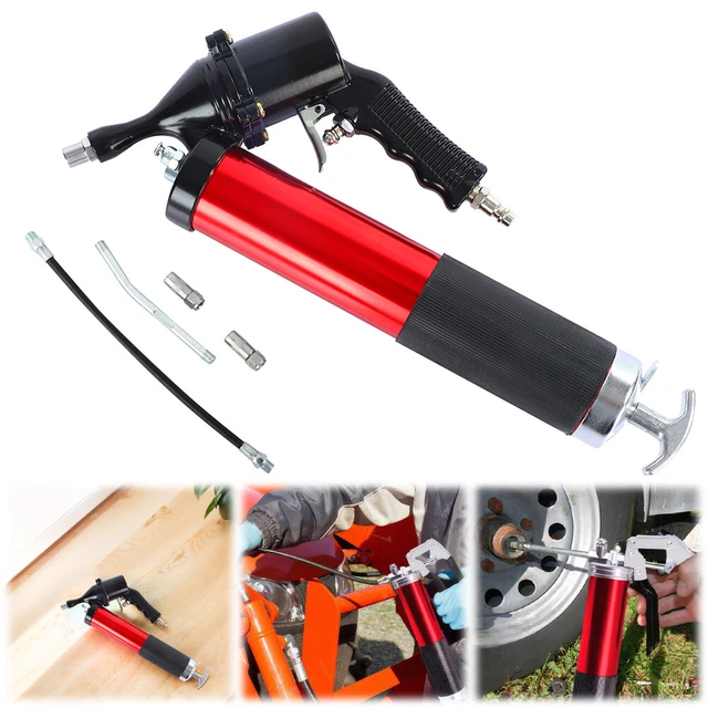 400CC AIR OPERATED Grease Gun Flexible Hose Heavy Duty Air Compressor ...