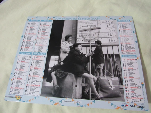 ALMANACH DU FACTEUR / Calendrier La Poste 2024 Le Bon Vieux Temps Neuf ...
