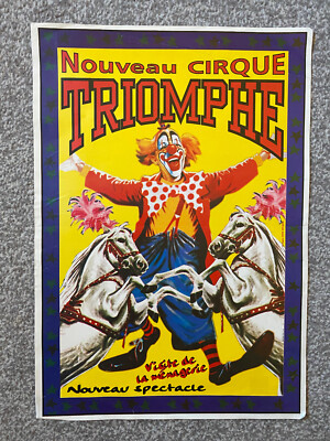 VINTAGE ORIGINAL 2000S French circus poster - Le Grande Cirque De Rome ...