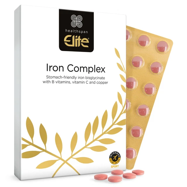 HEALTHSPAN ELITE IRON Complex, Red Blood Cell Support, 120 Tablets ...