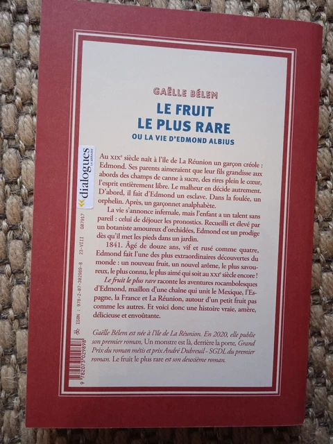 LIVRE & LE fruit le plus rare ou la vie d'Edmond Albius " Gaëlle Bélem ...