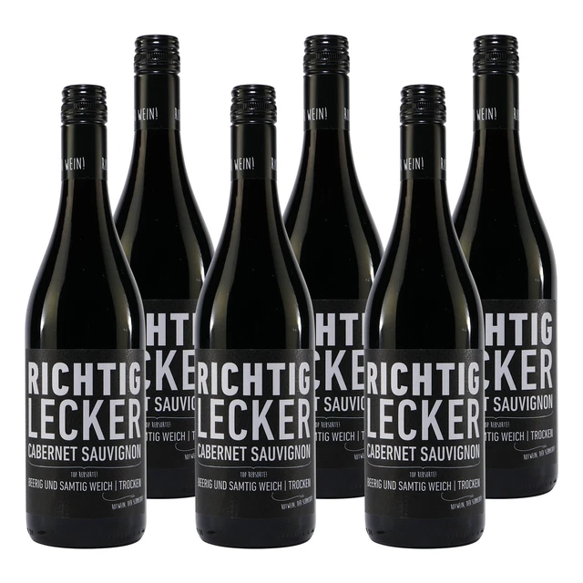 RICHTIG LECKER CABERNET Sauvignon -trocken- (6 x 0,75L) EUR 33,85 ...