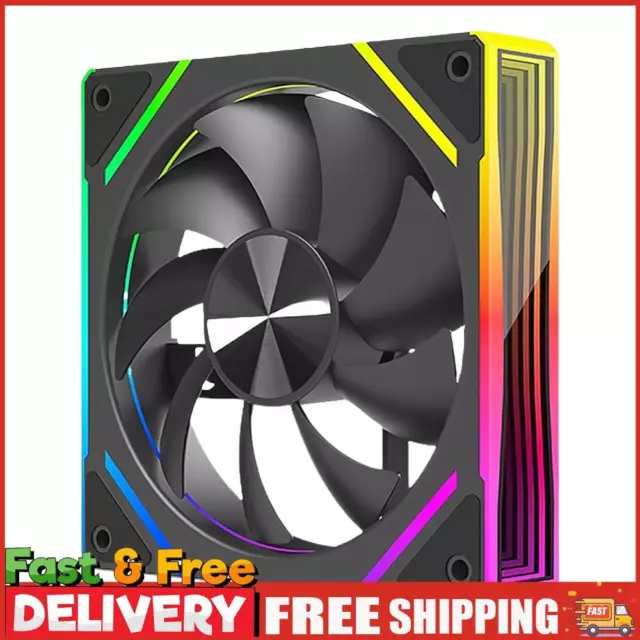 120MM PC CASE Fan 4 Pin PWM Case Fan for Computer Case Cooling (Black ...