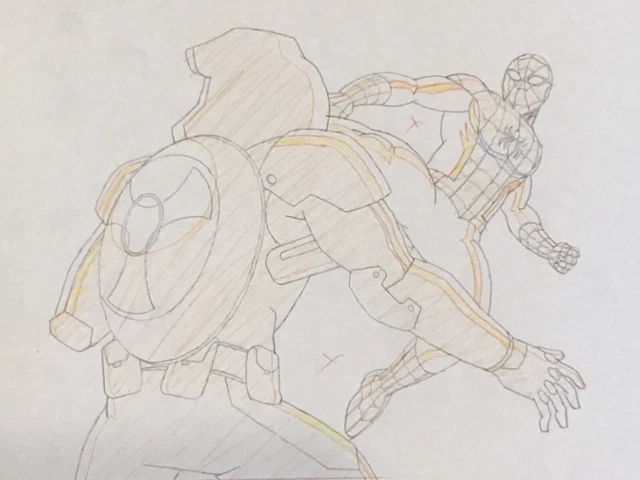 MARVEL SPIDER-MAN ORIGINAL Animation Production Drawings Model Sheets ...