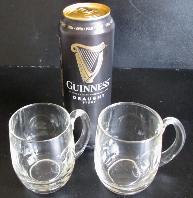 TWO VINTAGE GUINNESS Half Pint Glass Tankards 1960s £8.50 - PicClick UK