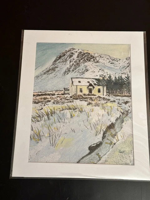 MARK LEARY ART Watercolour Painting Glencoe Black rock Cottage £30.00 ...