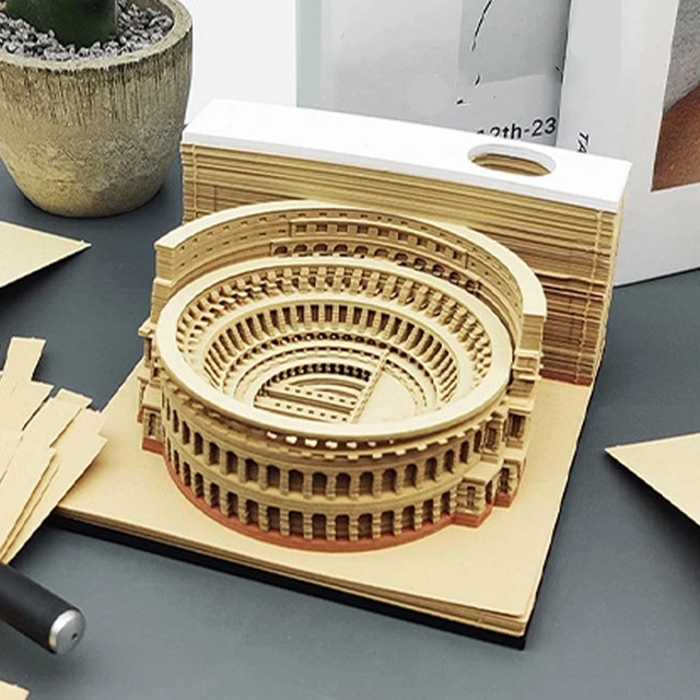 3D CALENDAR 2026, Tear Away Carving M emo Pad, Paper Notepad Carving ...