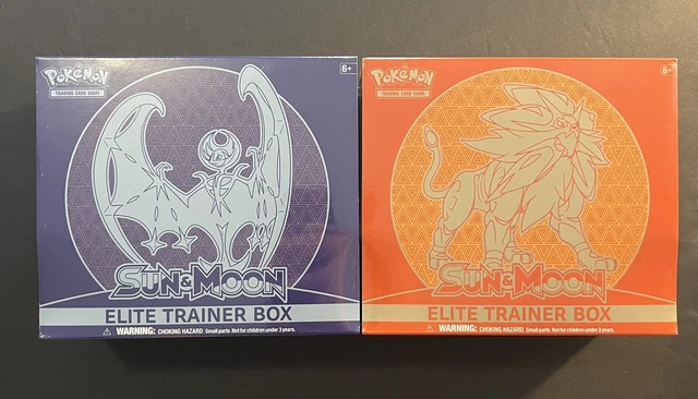POKÉMON TCG SUN And Moon Base Elite Trainer Box Set Of 2! Solgado And ...