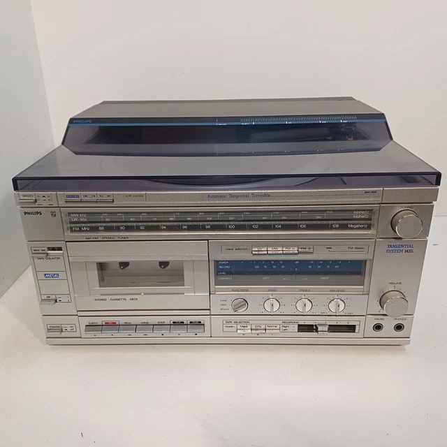 PHILIPS TANGENTIAL SYSTEM 1435 Stereo Turn-Table/Cassette/Radio Deck ...