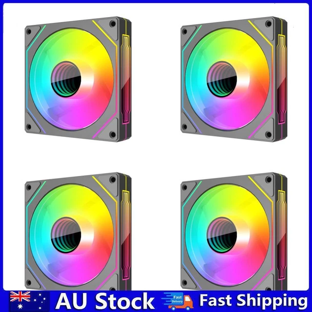 12CM ARGB 5V 3Pin 4 Pin PWM CPU Case Cooling Fan Infinity Mirror (Black ...