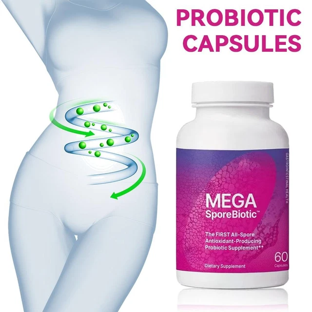 MEGA SPOREBIOTIC NATURAL Probiotic Supplement HighPotency Micr obiome Health 3 X £12.61 ...