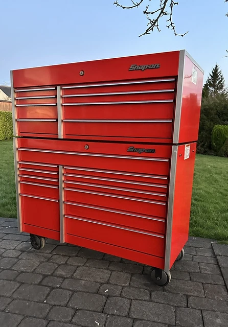 SNAP ON TOOL box 55” KRL Stack Roll Cab And Top Box Red Master Series ...