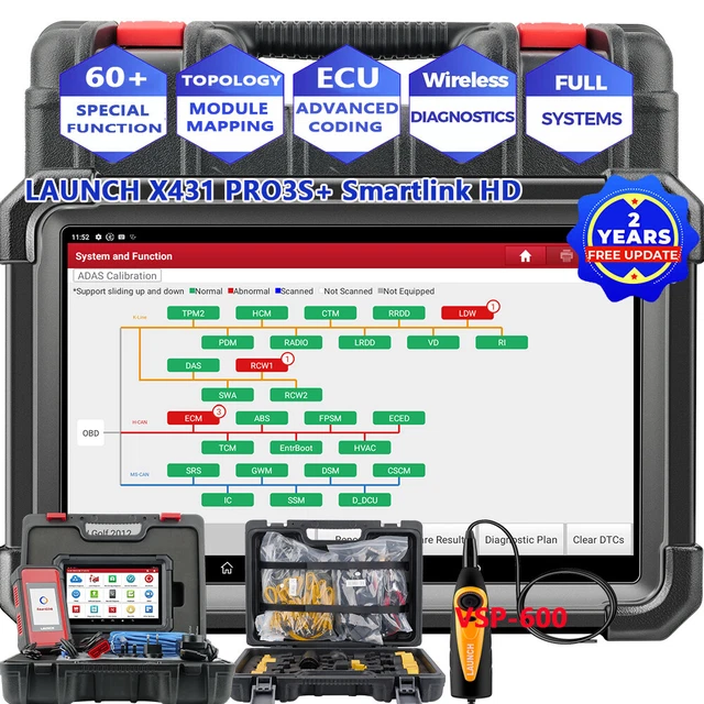 LAUNCH X431 PRO3S+ Smartlink HD Car Heavy Duty Truck Van Diagnostic Tool Scanner £1,390.00 ...