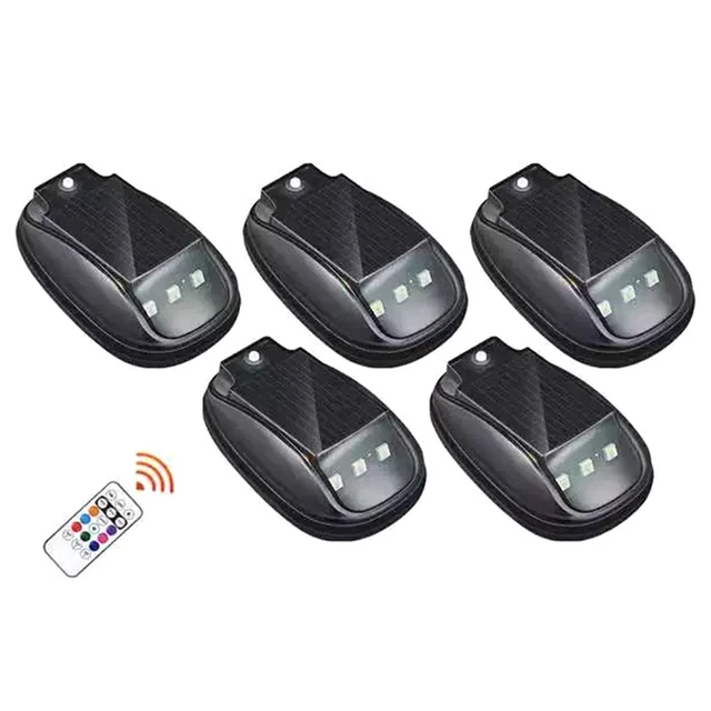 1X(2026 SOLAR CAR Roof RGB Strobe Light, , 8 Colors, Remote Control ...