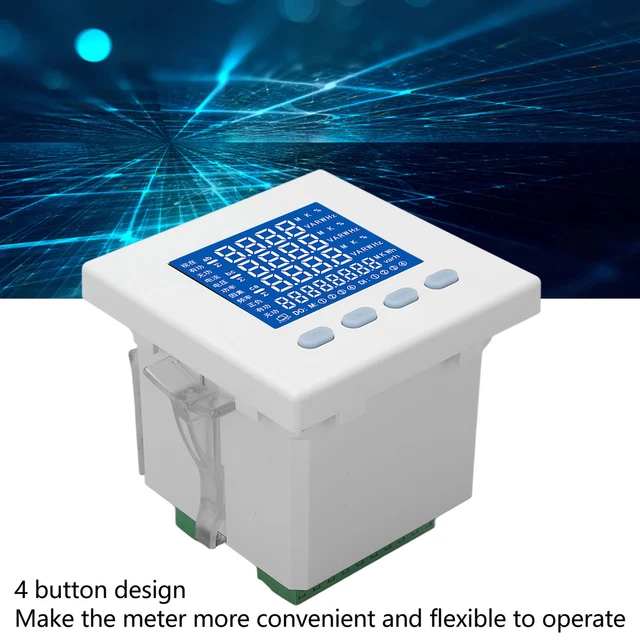 3 PHASE CURRENT Voltage Meter True RMS Measurement Ammeter Voltmeter AC ...