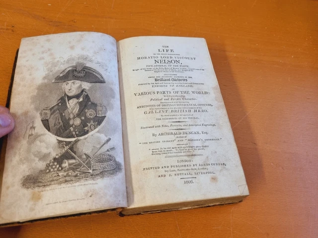 ARCHIBALD DUNCAN THE Life of Horatio Lord Viscount Nelson - 1806 - £250 ...