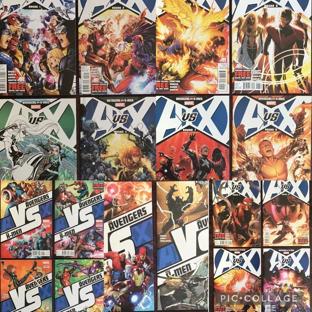 AVENGERS VERSUS X MEN Comic Lot Complete Set 1 12 Vs 1 6 50 00 avengers-versus-x-men-comic-lot-complete-set-1-12-vs-1-6-50-00