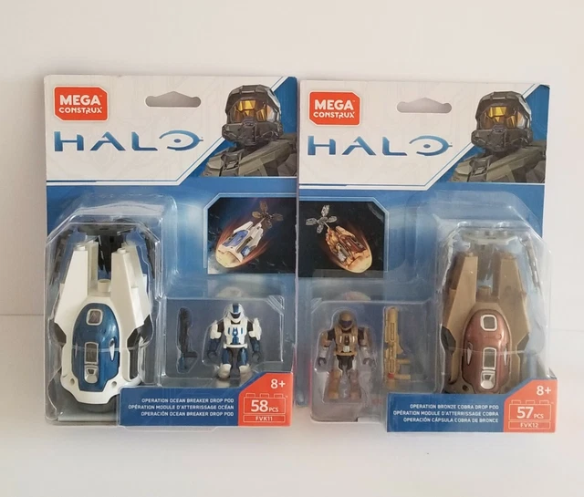 MEGA CONSTRUX HALO 2 Set Operation Bronze Cobra/Ocean Breaker Drop Pod ...