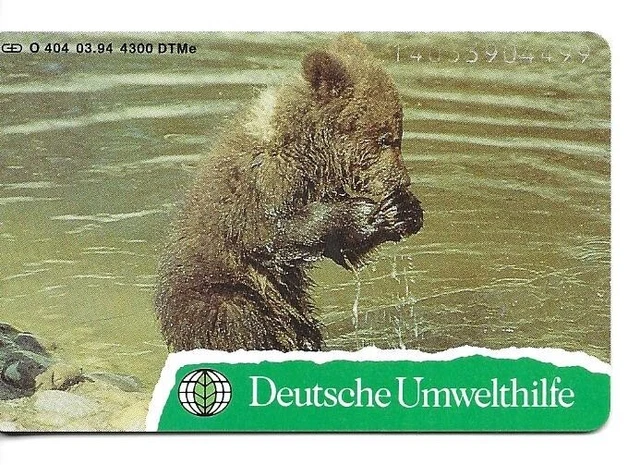 RARE / PHONE Card - Baby Bear River Bear Bear Bear Water River ...