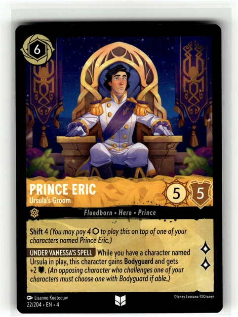 PRINCE ERIC - Époux d'Ursula (22) Ursula's Return 4TH (BASE) NEUF COMME NEUF + (LOR) EUR 1,18 ...