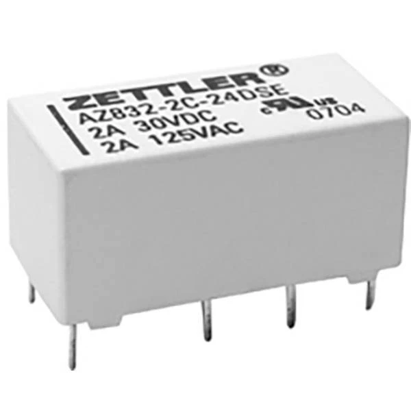 ZETTLER ELECTRONICS AZ832-2C-12DEA rele' per pcb 12 v/dc 3 a 2 scambi ...