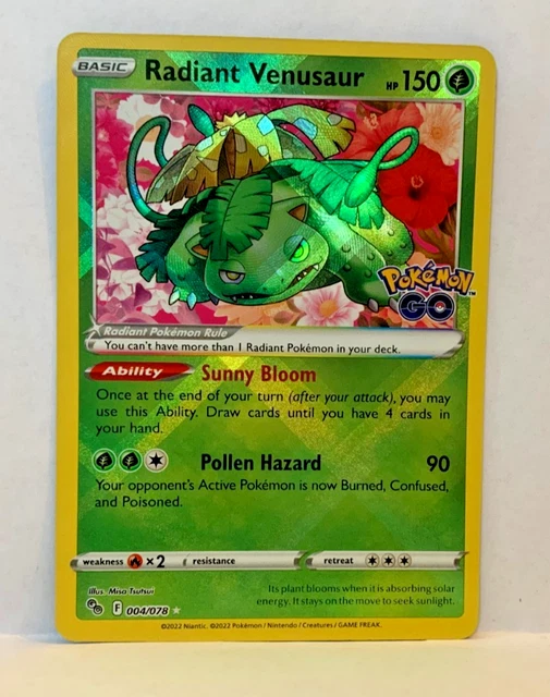RADIANT VENUSAUR SET Pokemon Go TCG Pokemon Card PSA 8+ £19.93 ...