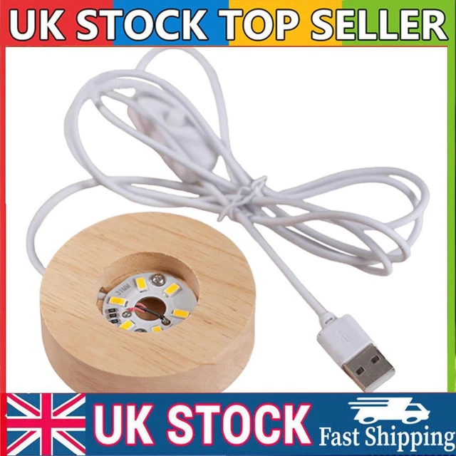 WOODEN LED LIGHT Display Base LED Wood Display Base Wooden Lighted ...