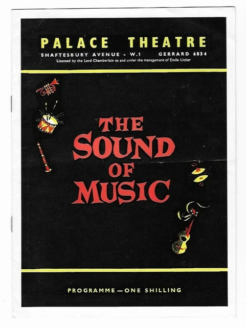 THE SOUND OF Music Palace Theatre London 1961 Jean Bayless Roger Dann ...