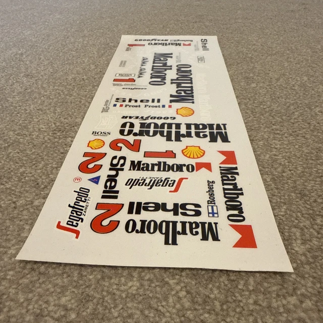 MCI RACING 1/10 F1 McLaren MP4/6 96 Decals For Prost/Rosberg £21.50 ...