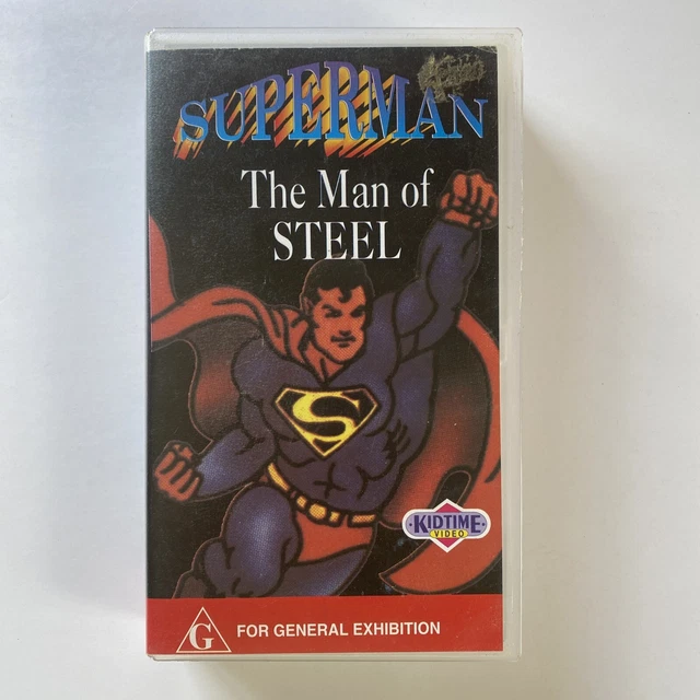 SUPERMAN THE MAN Of Steel (KidTime) VHS Tape Video Cassette, Vintage ...