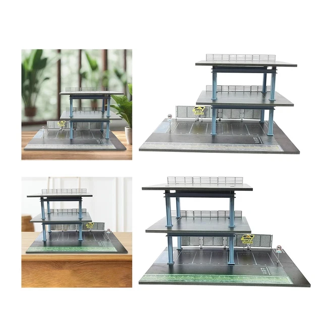 PARKING LOT DIORAMA Miniatur Landschaft Diorama Modellauto Sammlungsbox ...