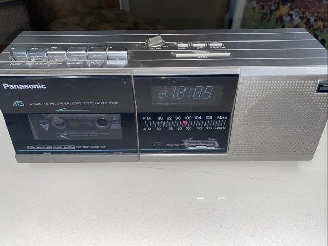 VINTAGE PANASONIC ATS Cassette Recorder Am/Fm Radio Clock £19.01 ...