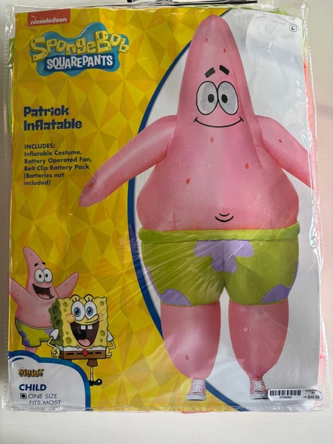 SPONGEBOB SQUAREPANTS PATRICK Star Inflatable Costume Child Size $5.00 ...