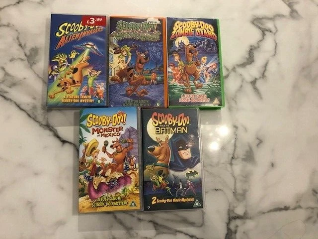VHS BUNDLE X5 - Scooby Doo (e.g., Alien Invaders)- Good Condition EUR 5 ...