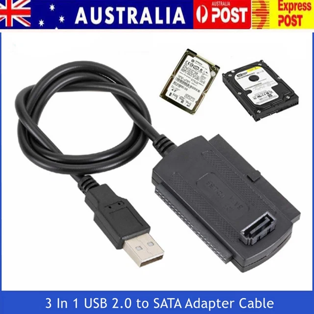 USB 2.0 TO SATA/PATA/IDE Adapter Converter Cable For PC Laptop Hard ...