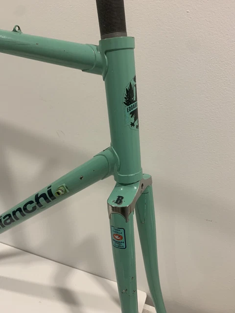 1984 BIANCHI SPECIALISSIMA Superleggera 55cm Frame Set. Celeste ...