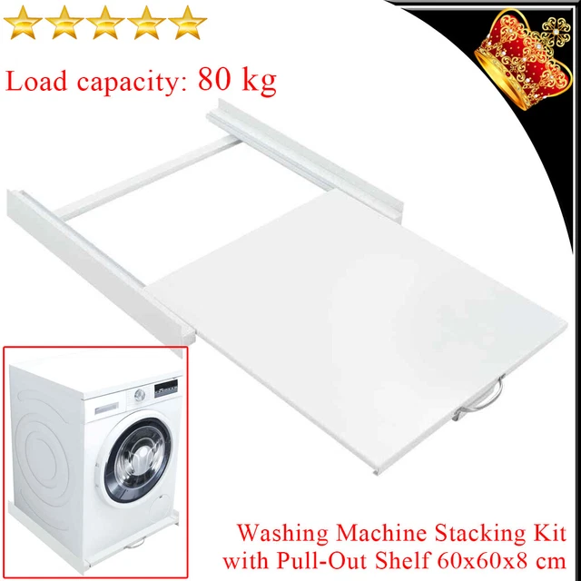 STEEL WASHING MACHINE Stacking Kit with Pull-Out Shelf Laundry Dryer ...
