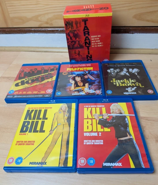 QUENTIN TARANTINO BLU-RAY Collection Box Set 5 Discs UK Region B *LIKE ...