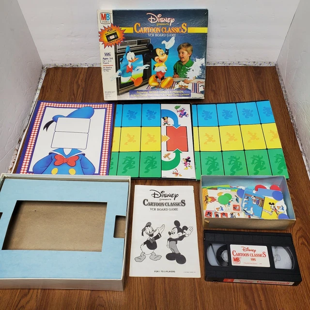 VINTAGE 1986 DISNEY Cartoon Classics Vhs Vcr Board Game Milton Bradley ...