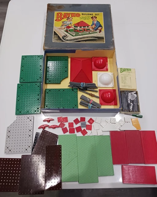 VINTAGE 1950S BAYKO BUILDING SET No.1 BOXED SPARES £29.99 - PicClick UK